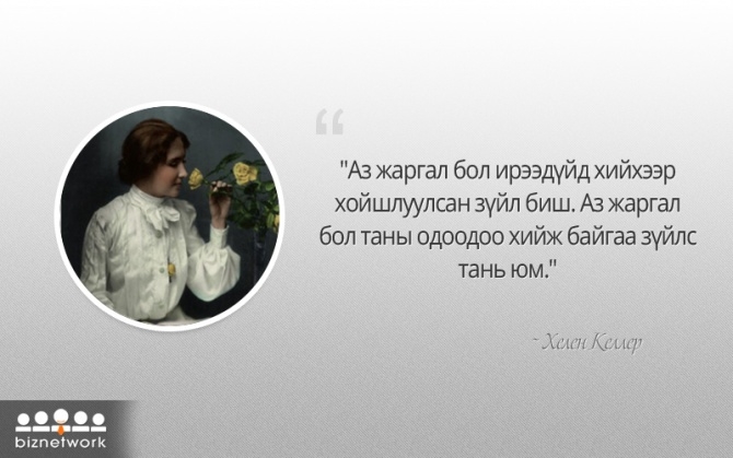 Урам зориг хайрлах онч үгс